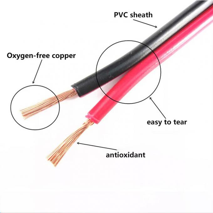PVC RVB Shielded Speaker Cable Flexible Copper Wire 18AWG 20AWG Red And ...