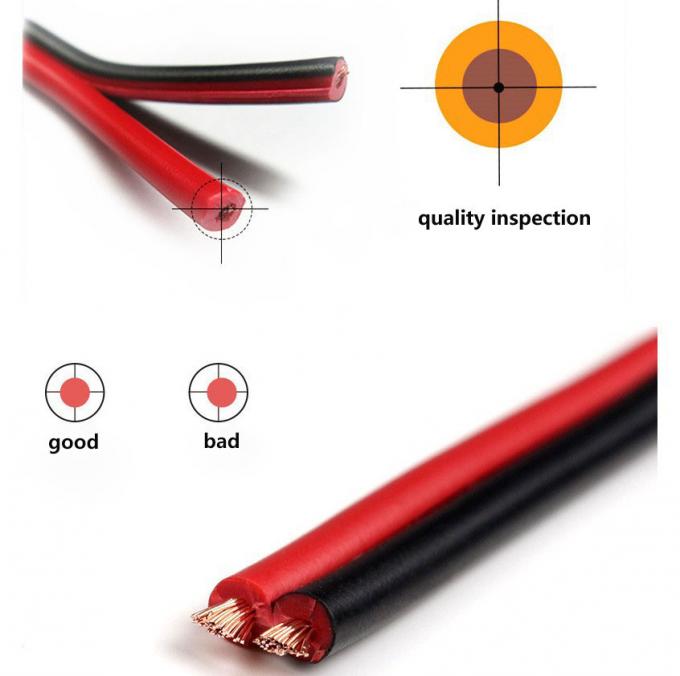 PVC RVB Shielded Speaker Cable Flexible Copper Wire 18AWG 20AWG Red And ...