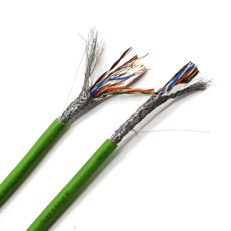 SFTP CAT5E Cat 5 Communication Cable Green 24AWG OFC/BC 1000ft HDPE ...